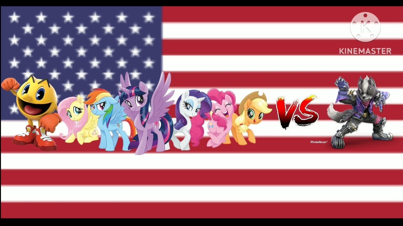 SSBU: Pac-Man And The Mane 6 vs Wolf (4th of July Special) - YouTube