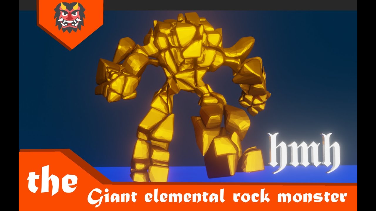 Giant elemental rock monster made with blender 2.8|العملاق الحجري - YouTube