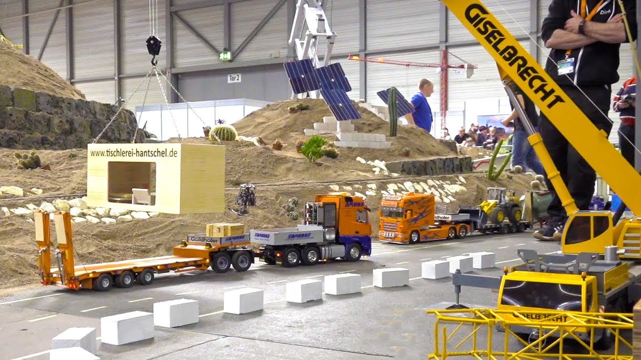 BIG RC SCALE MODEL CRANE TRUCK! RC TRUCK ACTION! LIEBHERR LTM1350 ...