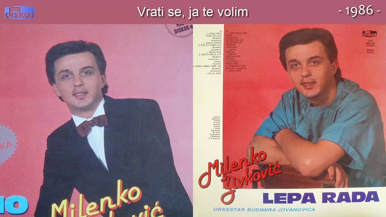 Milenko Zivkovic - Vrati se, ja te volim - (Audio 1986) - YouTube