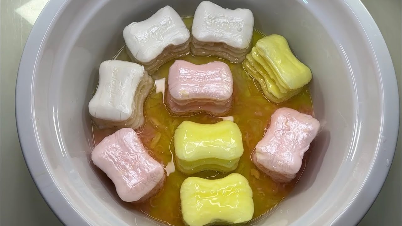 9 PCS SAFEGUARD BAR SOAP / FSOAKED SOAP / ASMR SOAP / MUSHY SOAP - YouTube
