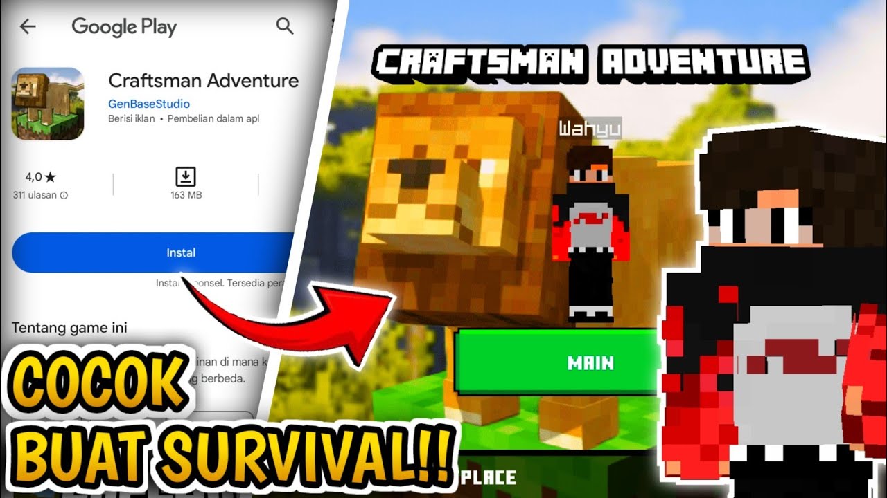 Cocok Buat Survival Kalian!! - Review Craftsman Adventure!? | Gratis Di ...