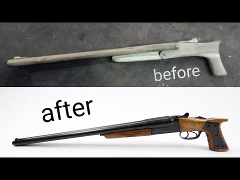 how to make wood shotgun _ wood 12 bor gun _ dunali gun/लकड़ी की 12 बौर ...