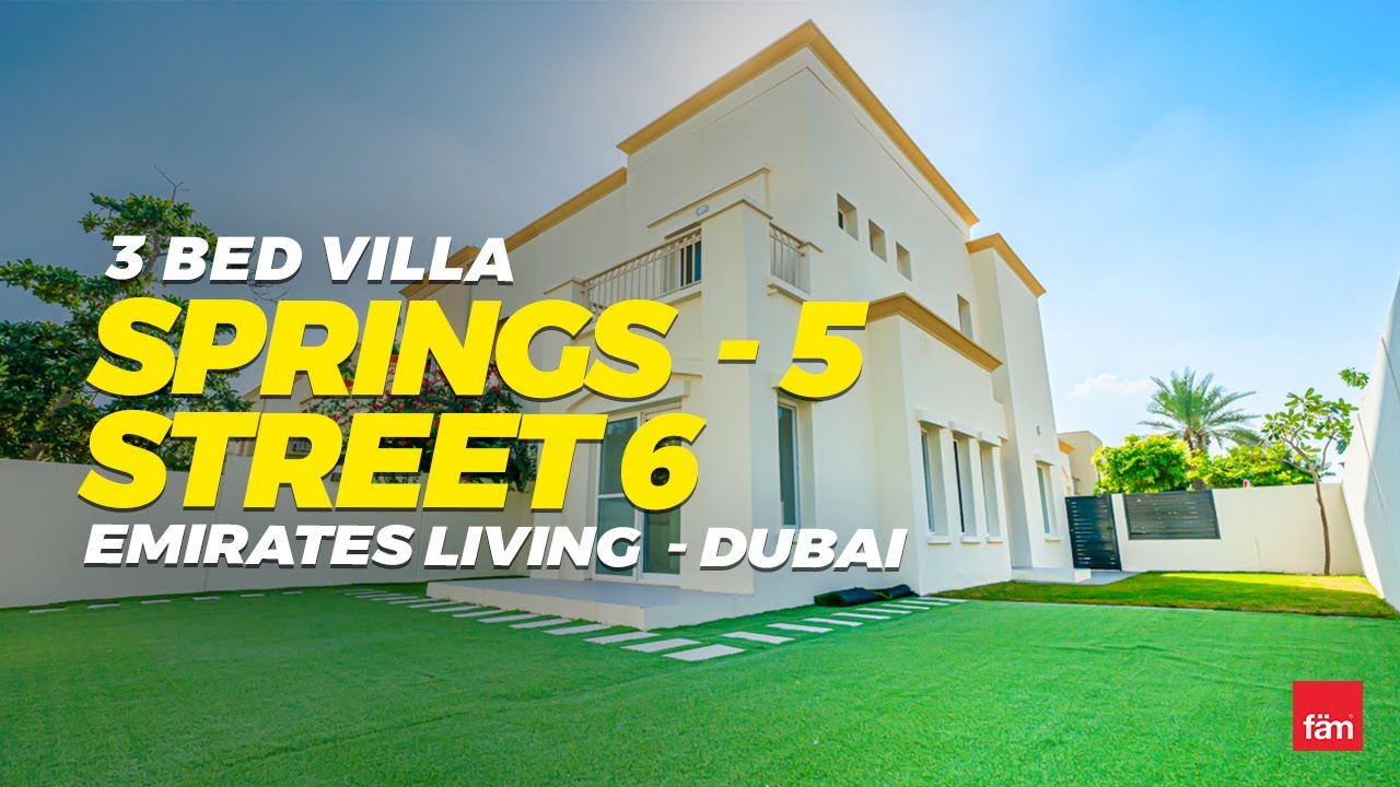 Spacious 3 Bed Villa in Springs 5, Street - 6, Emirates Living - Dubai ...
