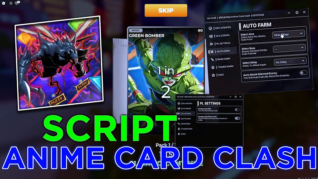 Anime Card Clash Script - | Auto Farm, Auto Tower, Auto Collect *2025 ...