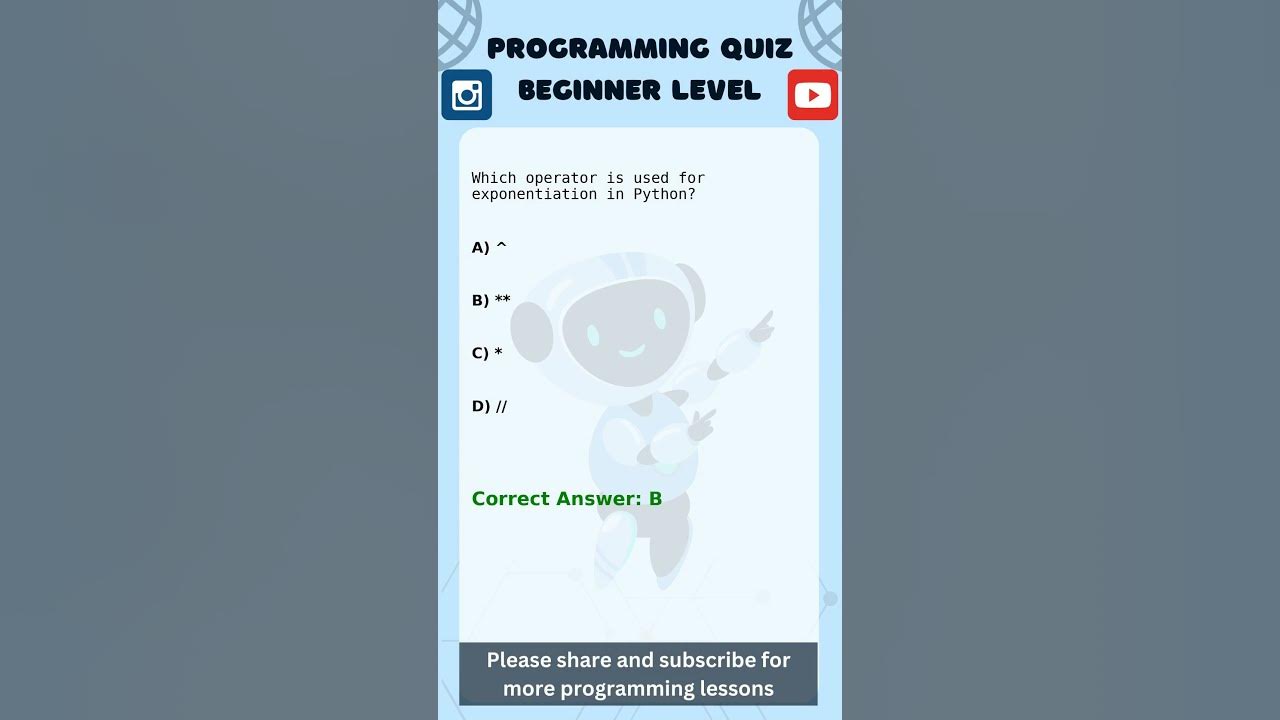 Programming Quiz - Beginner Level | Python | AI | Machine Learning | Data Science | Coding | Gen ...
