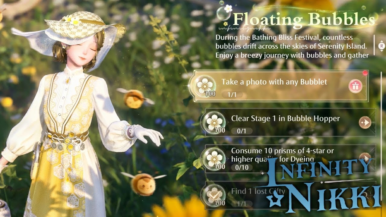 Take a photo with any Bubblet - Floating Bubbles Event | Infinity Nikki ...