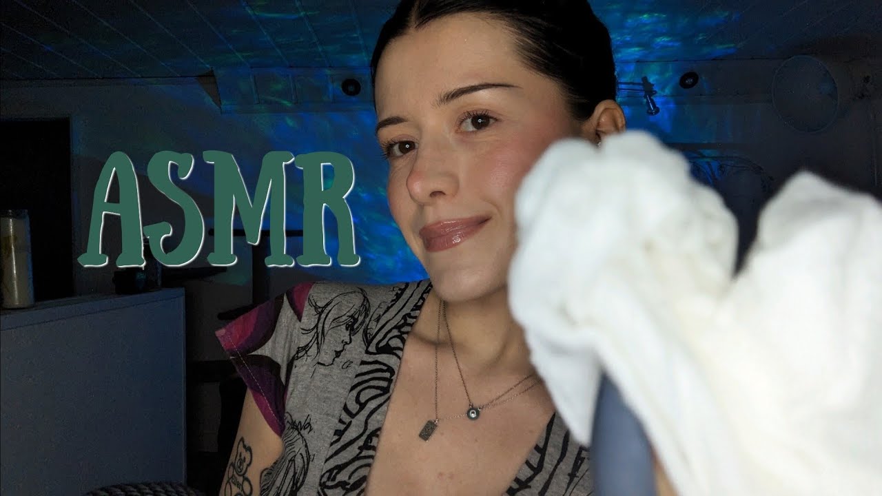 ASMR 💜 - washing your face - water sounds and close up attention - YouTube