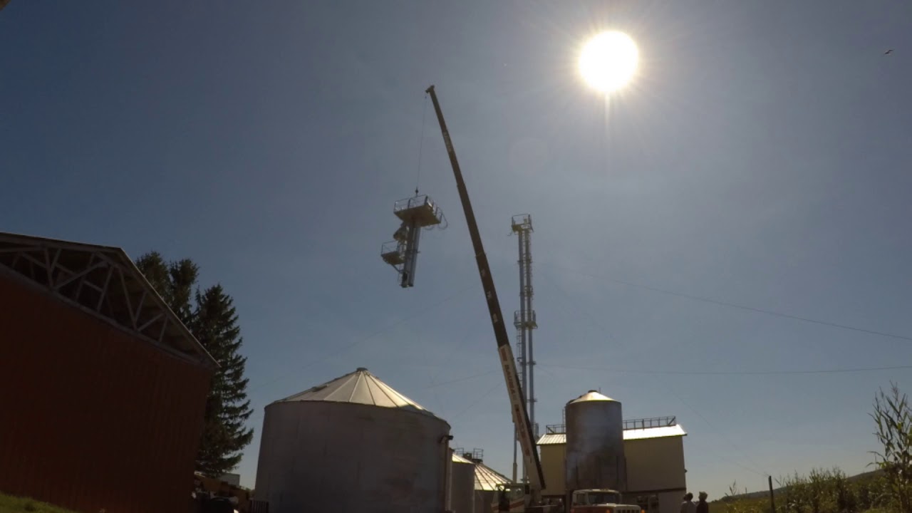 GSI Bucket Elevator Installed By Sones Grain Systems - YouTube