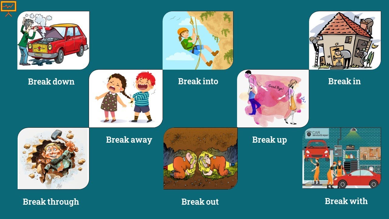 10 Break Phrasal Verbs : Phrasal verbs with sentences | phrasal verb ...