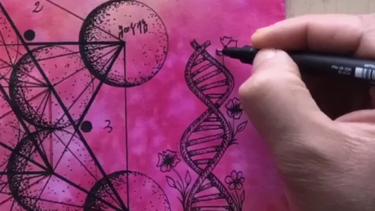 How to draw DNA / Easy drawing / satisfying - YouTube
