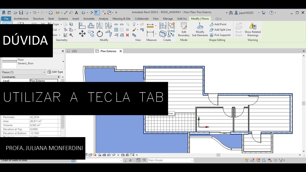 REVIT 2020 - COMO SELECIONAR COM A TECLA TAB - YouTube