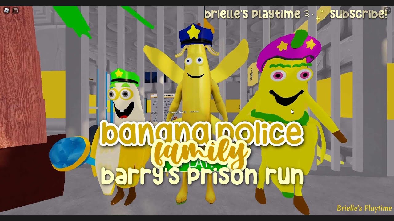 I Play as BANANA in BANANA POLICE FAMILY BARRY'S PRISON RUN - YouTube