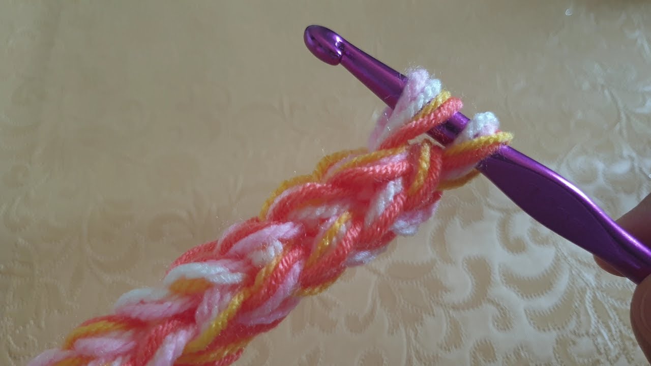 tutorial de cordon a crochet/ how to make a crochet cord - YouTube