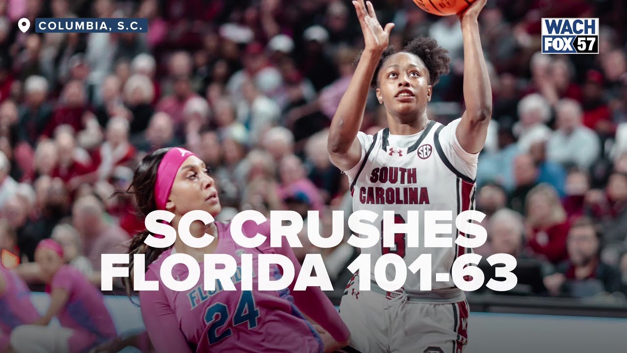 No. 4 South Carolina crushes Florida 101-63 - YouTube