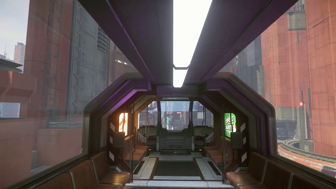 Star Citizen Area 18 Shuttle Ride 2 - YouTube