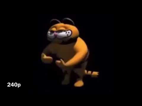 Garfield bailando happy en diferentes resoluciones - YouTube