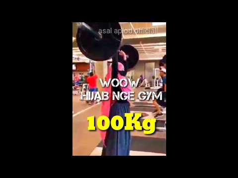 ‼️women hijab gym || 100Kg 😱