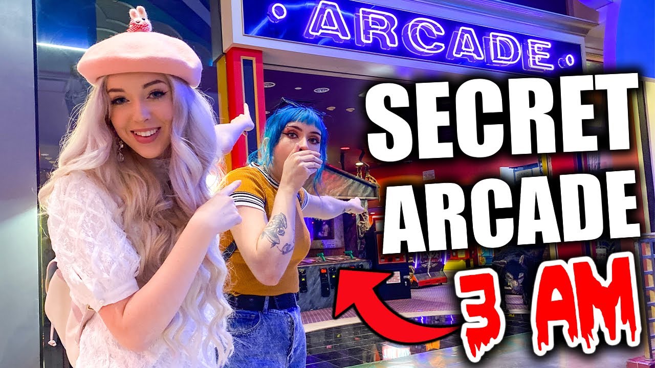 I FOUND A SECRET ARCADE!!! * 3AM CHALLENGE * w/ Lyssy Noel - YouTube