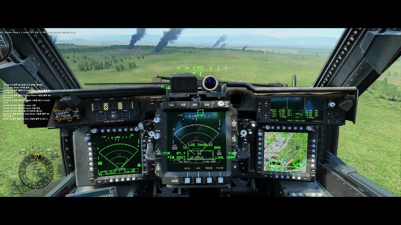 DCS AH-64D Apache FCR Test - YouTube