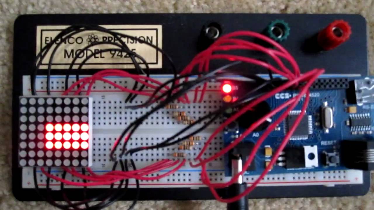 5x7 Dot Matrix Display Project - YouTube