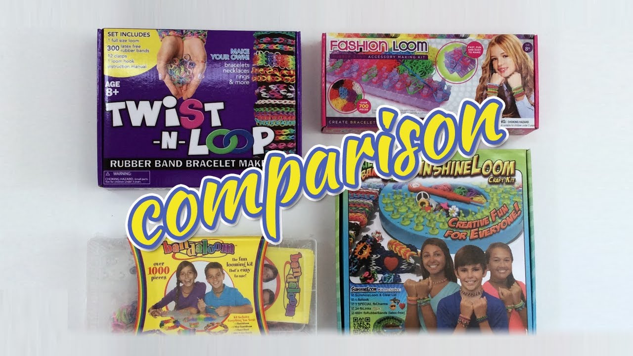 Comparision of Sunshine Loom, Bandaloom, Twist N' Loop, Fashion Loom ...