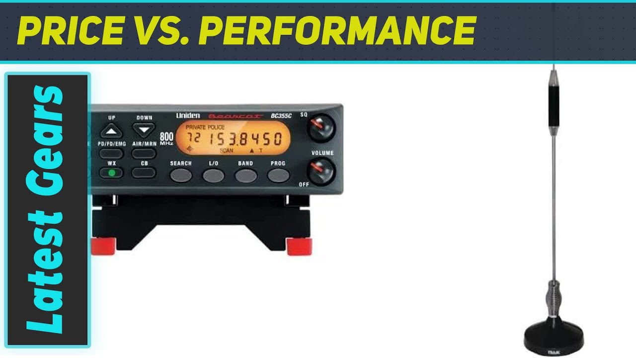 Uniden BC355N 800 MHz 300-Channel Scanner & Tram 703-HC Antenna Kit ...