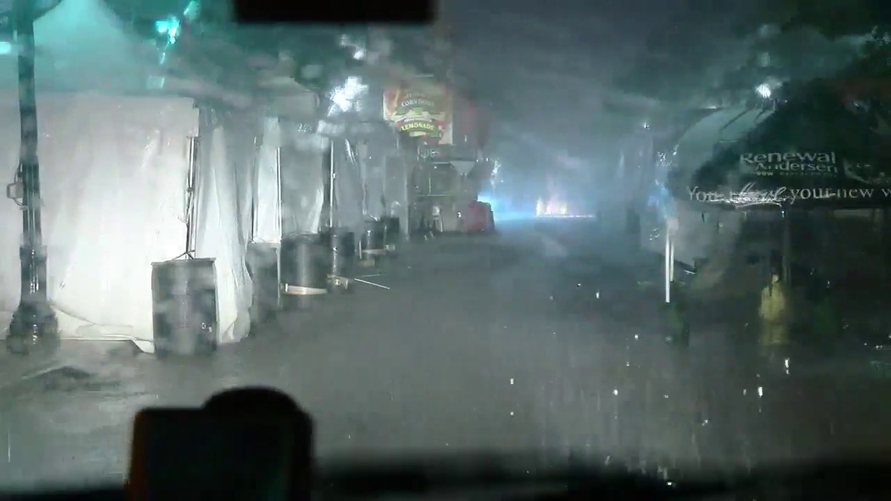 Mayfest takes hit from evening storms - YouTube