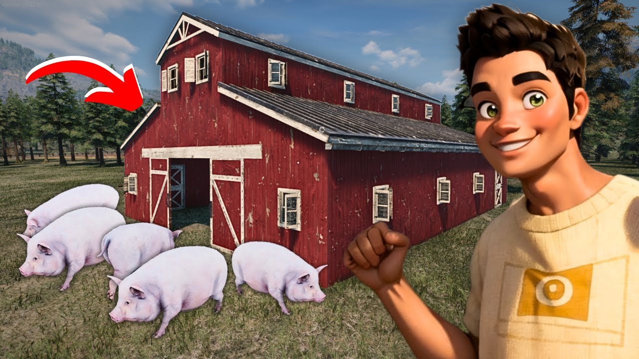 I Made A Pig Barn In RANCH SIMULATOR | Built Farm Hunt | Ranch ...