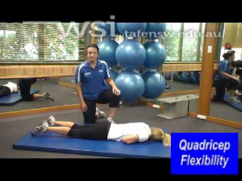 Quadriceps flexibility test - YouTube