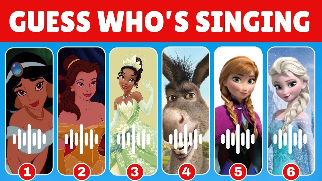 Guess who is singing | Disney Characters Edition🎵 - YouTube
