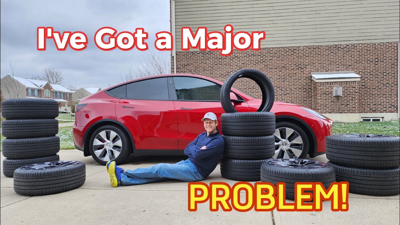 16 Tires for 1 Tesla Model Y Performance? I've Got a Problem... - YouTube