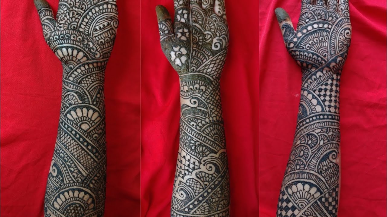 3 Best Full hand Mehandi Designs/Bharwa mehandi designs for front hands ...