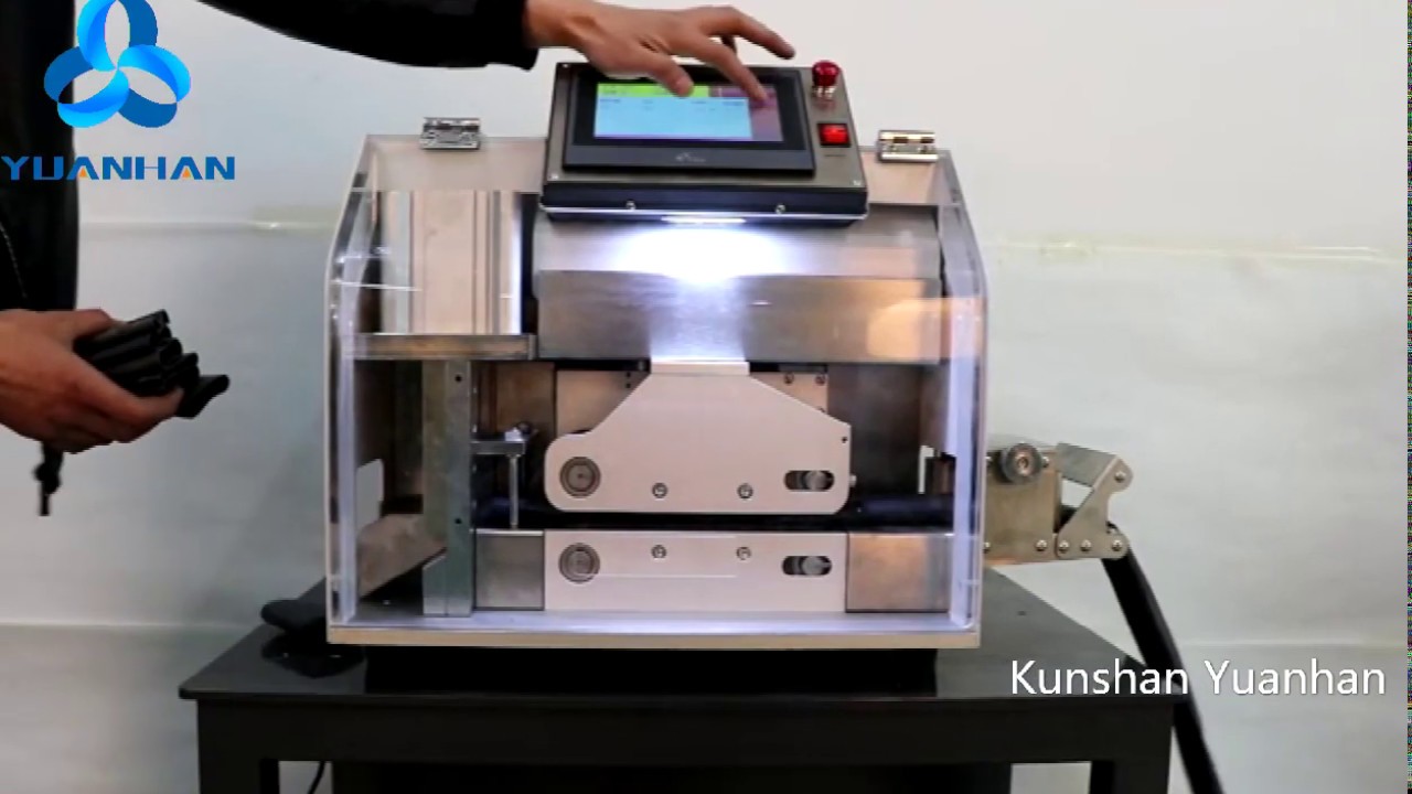 Automatic shrink tube cutting machine - YouTube