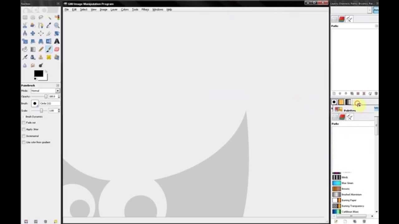 GIMP tutorial: How to dock dialogs - YouTube