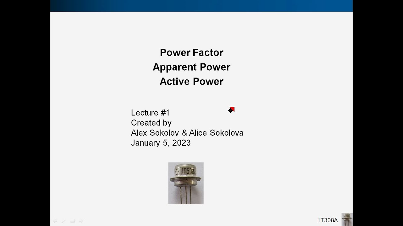 Lecture #1. AC-power terms and definitions. - YouTube