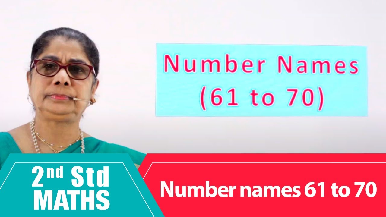 2nd Std Maths | Number names 61 to 70 | Mathematics Class -2 | Maths ...