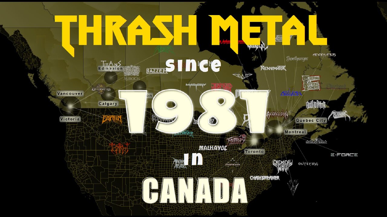THRASH METAL in Canada (TIMELINE ANIMATION) - YouTube