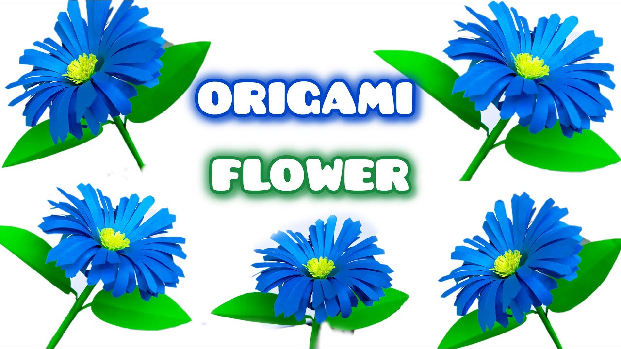 Origami Blue Flower | DIY Paper Flower | How to make Flower Easy | Easy ...