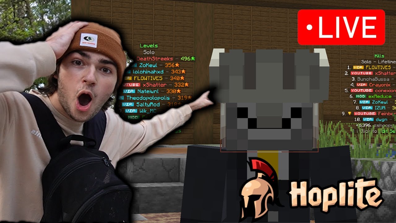 🔴 MINECRAFT BATTLE ROYALE HOPLITE WITH VIEWERS LIVE! - YouTube