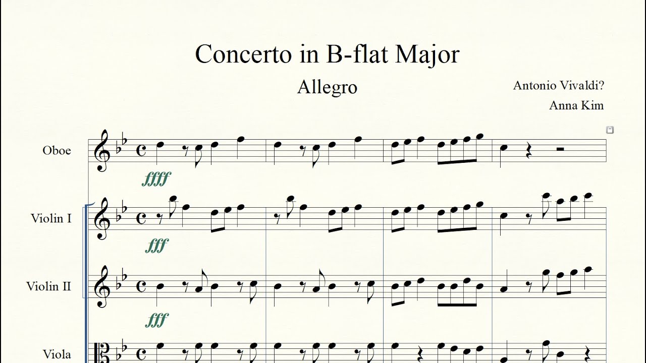 Anonymous - Oboe Concerto in B-flat major, RV Anh.142 (formally as ...