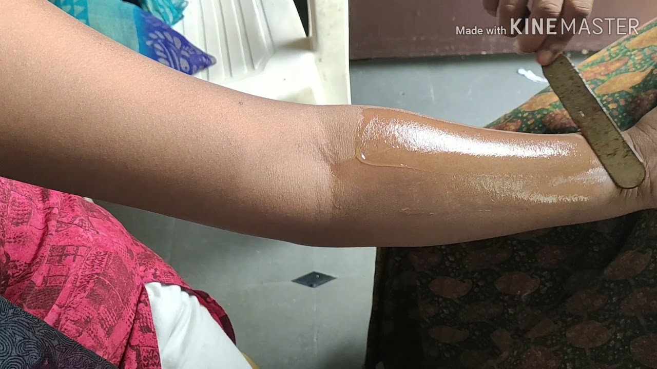 Hand waxing//gold wax//hot wax for hair removing - YouTube