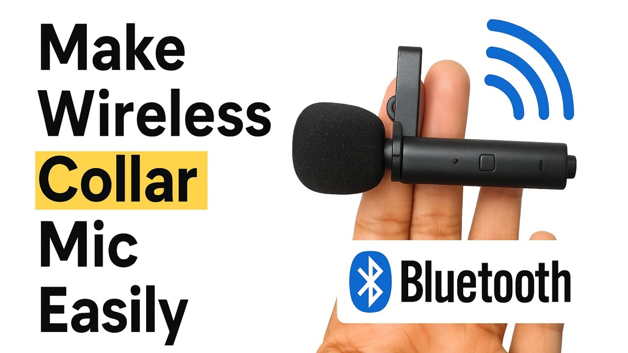 How to make Wireless Collar Mic easily | make mic with old Earphone ...