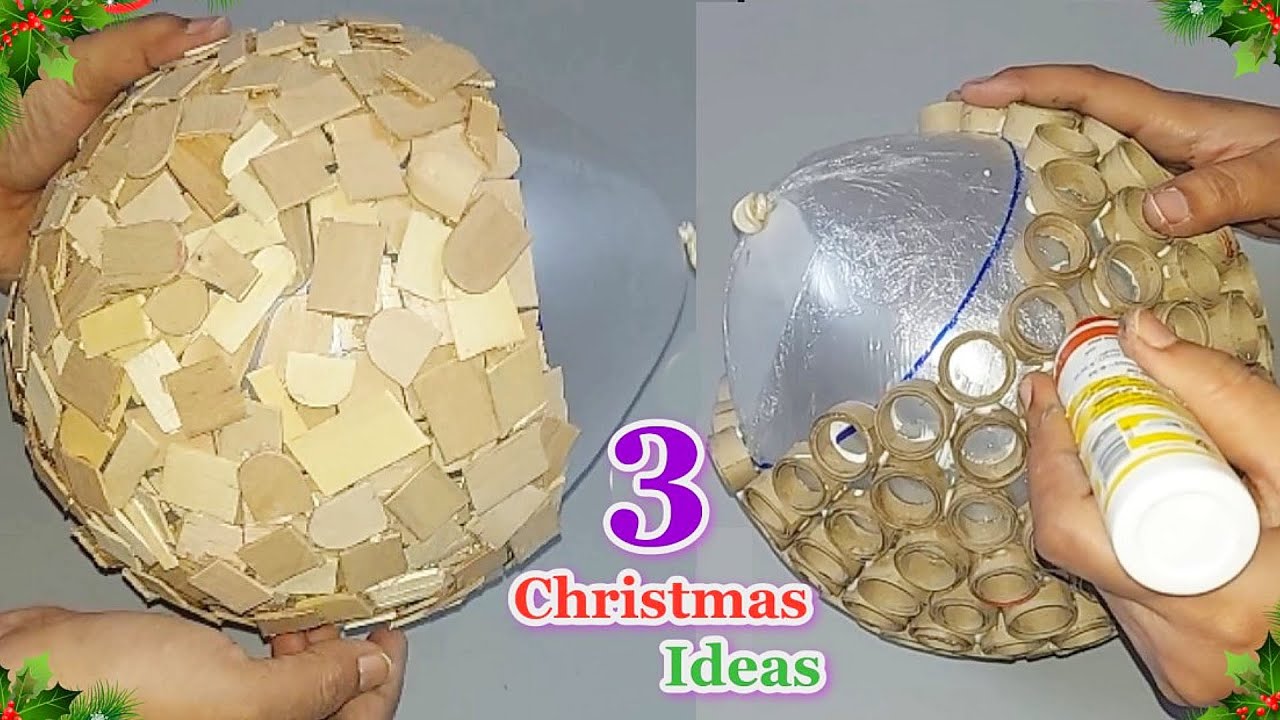 3 Christmas Decoration ideas from Waste Materials Step by Step | DIY ...