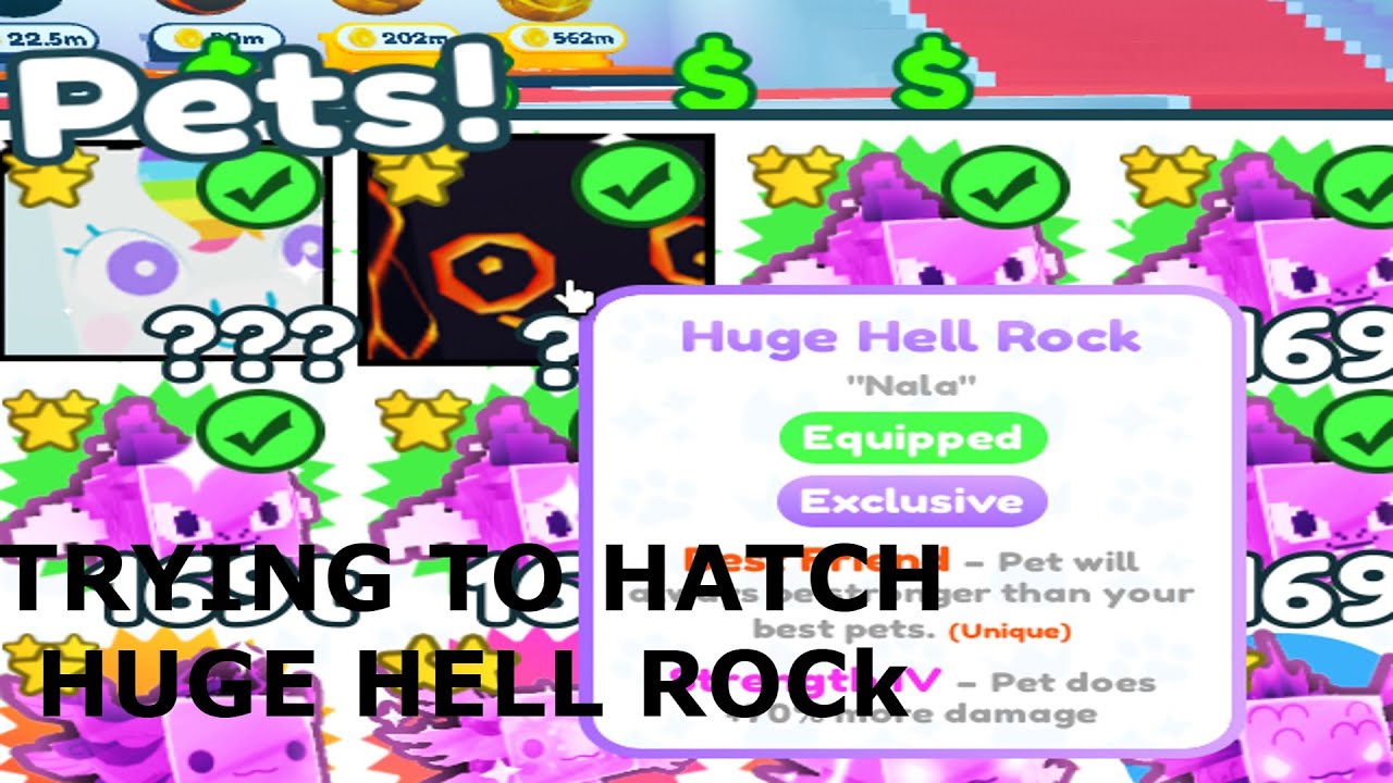 TRYING TO GET 5 HUGE HELL ROCK (live) - YouTube