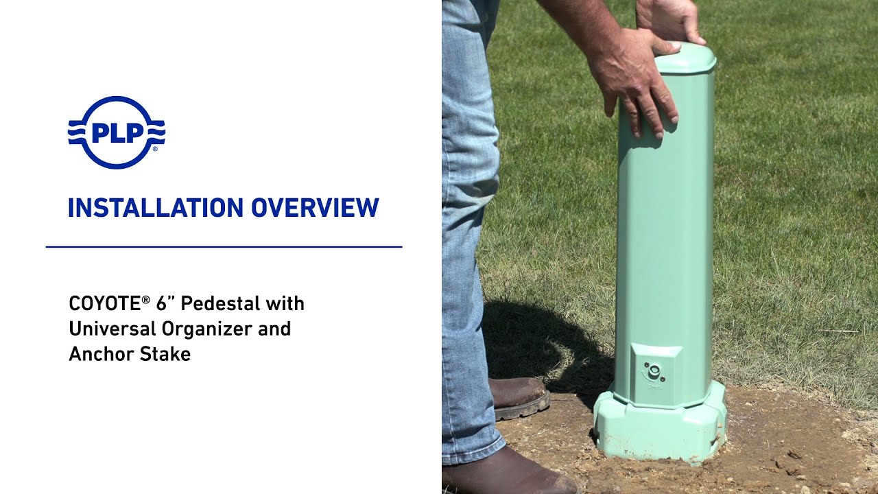 COYOTE® 6" Pedestal with Universal Organizer and Anchor Stake - YouTube