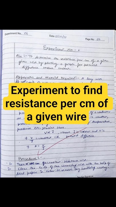 experiment to determine the resistance per cm of a given wire || class 12th physics practical ...