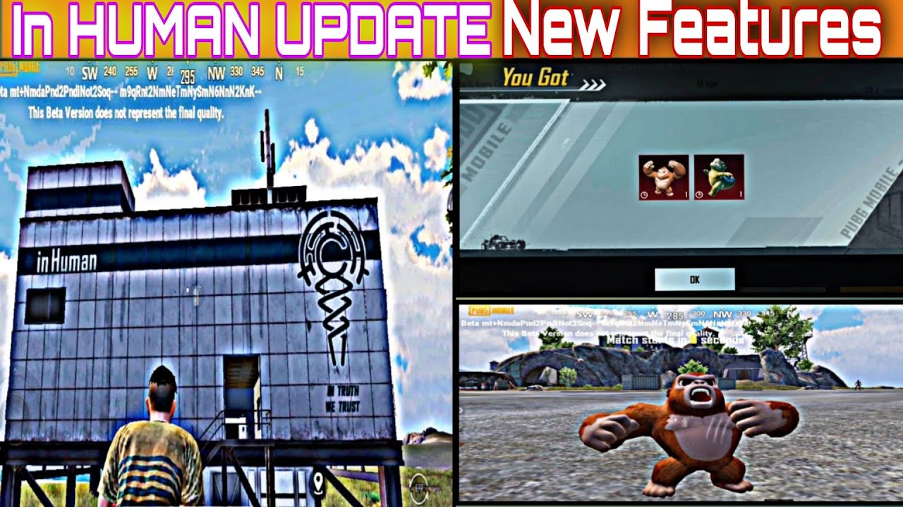 Pubg In Human New Update And New Features - YouTube