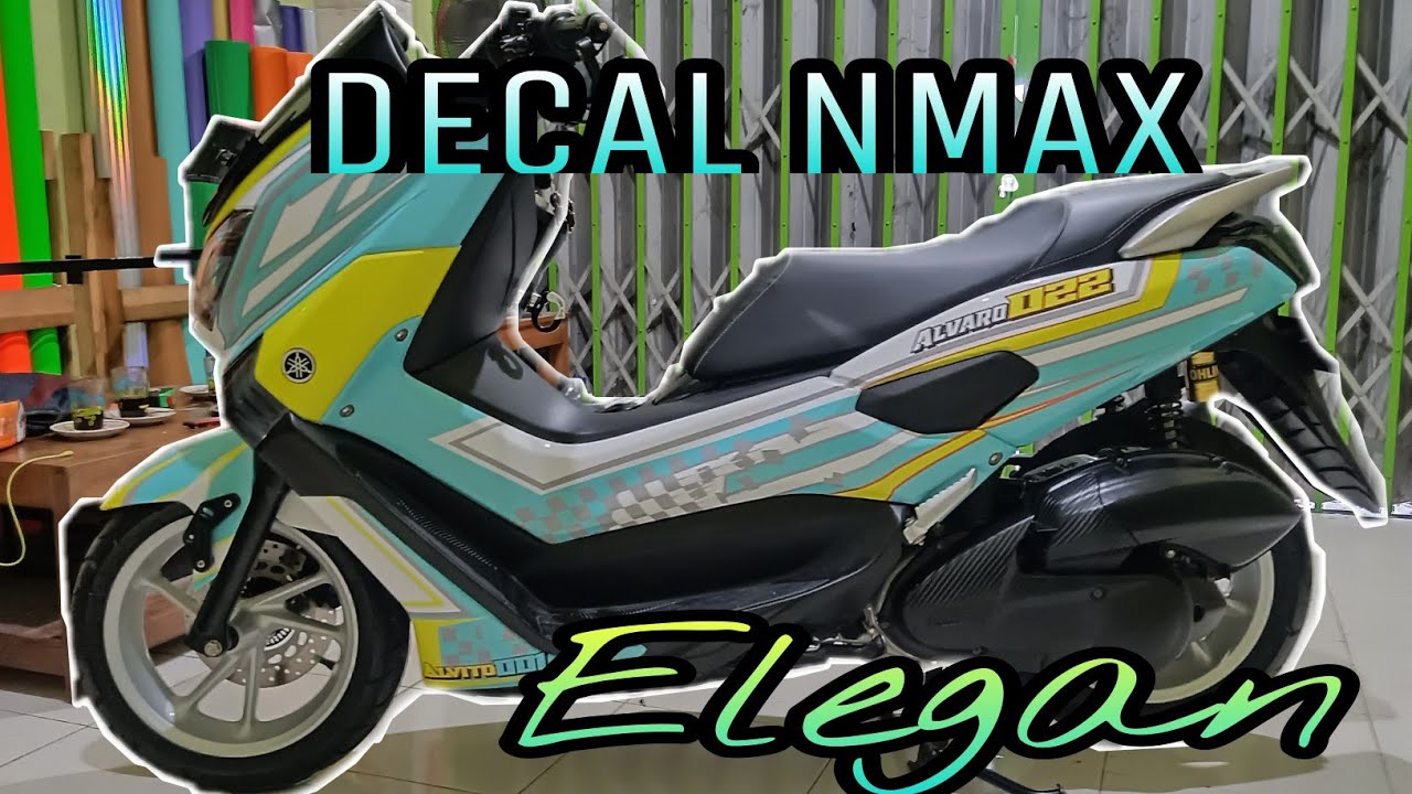 Decal Nmax warna Putih & Tosca, motif Elegan & Super Glosy. proses ...