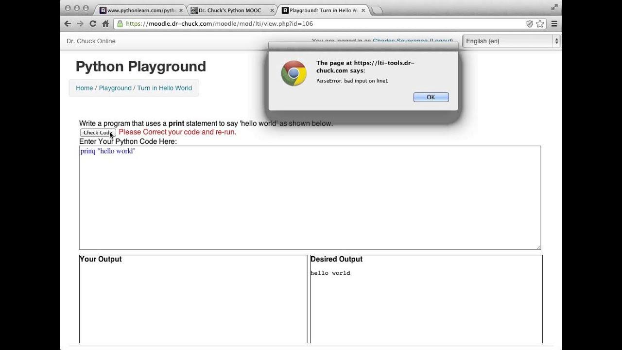 Python for Informatics: Using the Autograder - YouTube